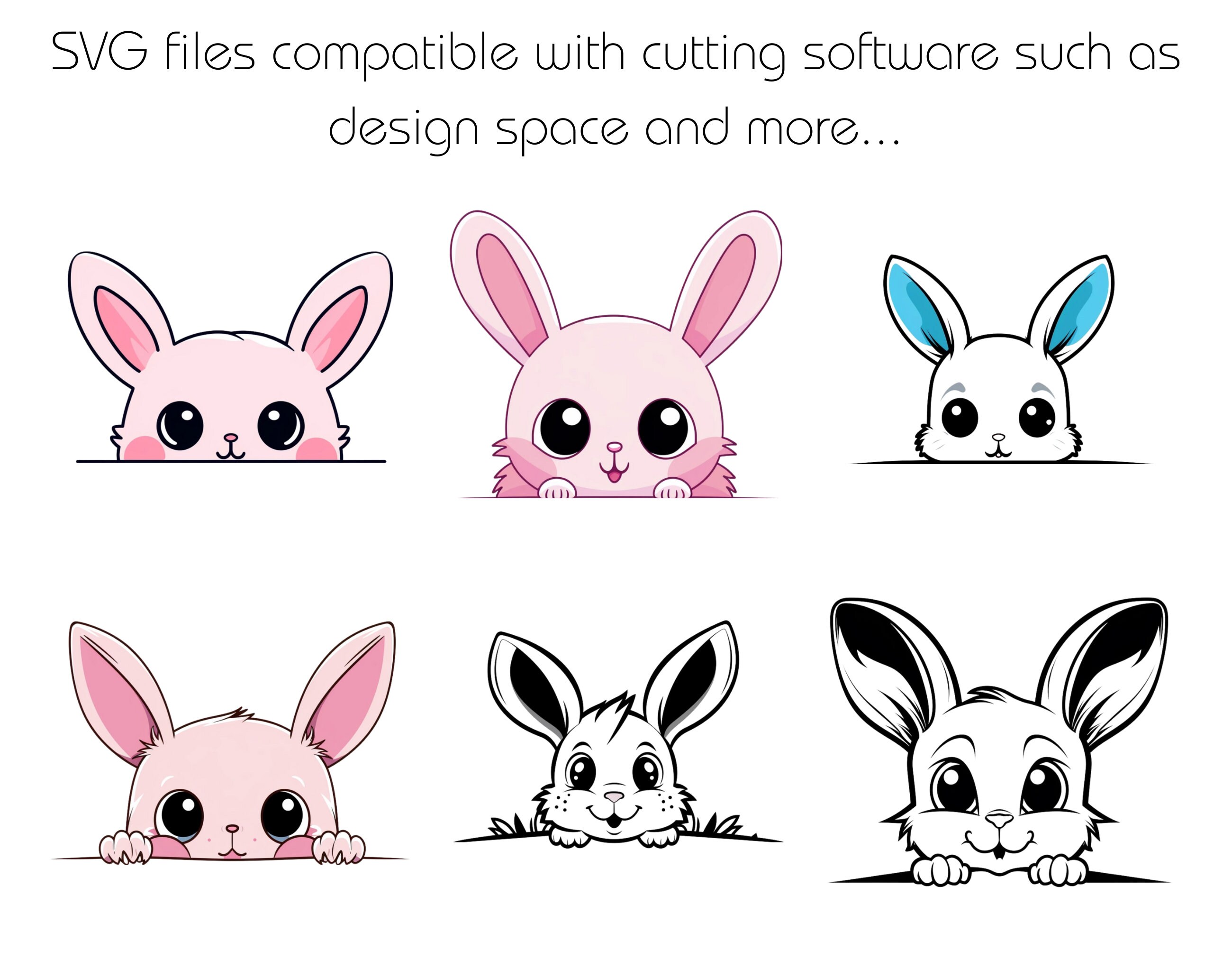 Bunny Svg Peeking Bunny SVG Cute Bunny Svg Cute Bunny - Etsy