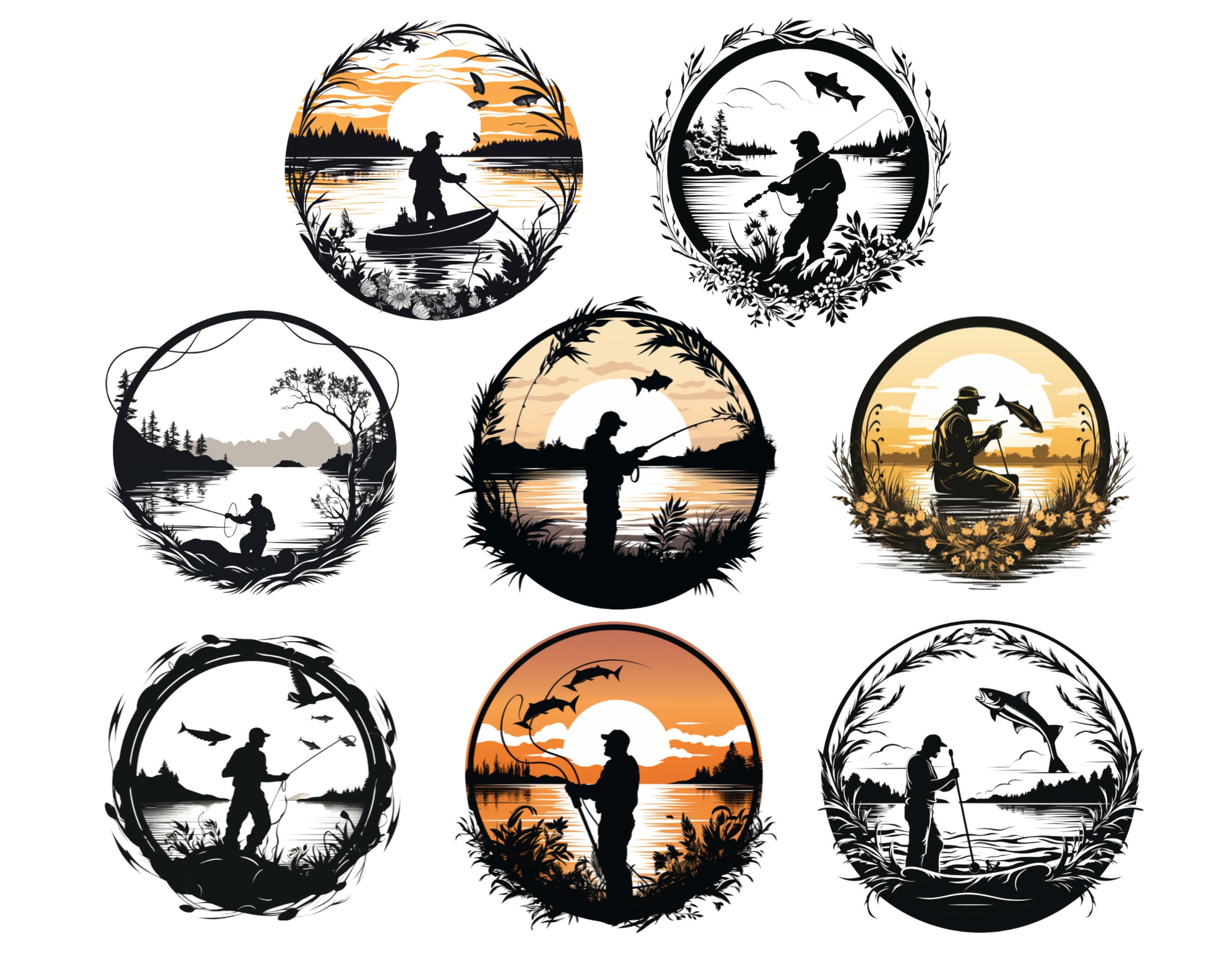 Fisherman Svg Fishing Svg Fishing Clipart Fishing Clipart - Etsy