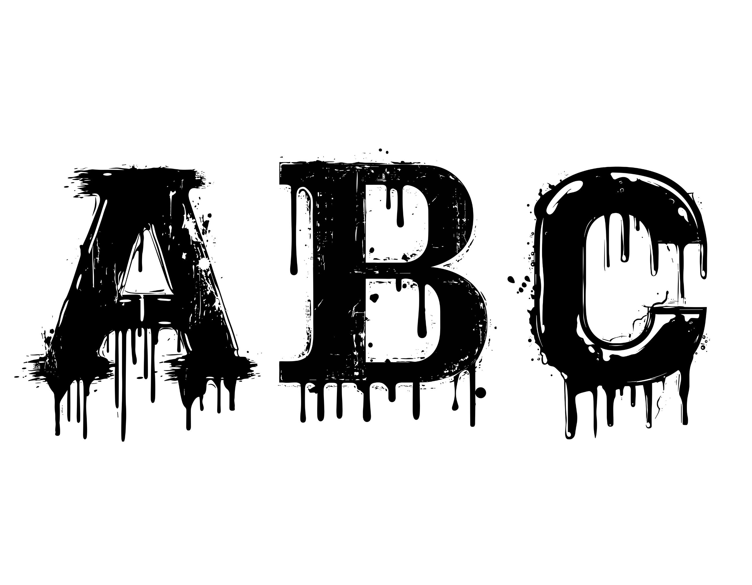 Dripping Letters SVG, Letters SVG, Drip Letters SVG, Letters Svg Files ...