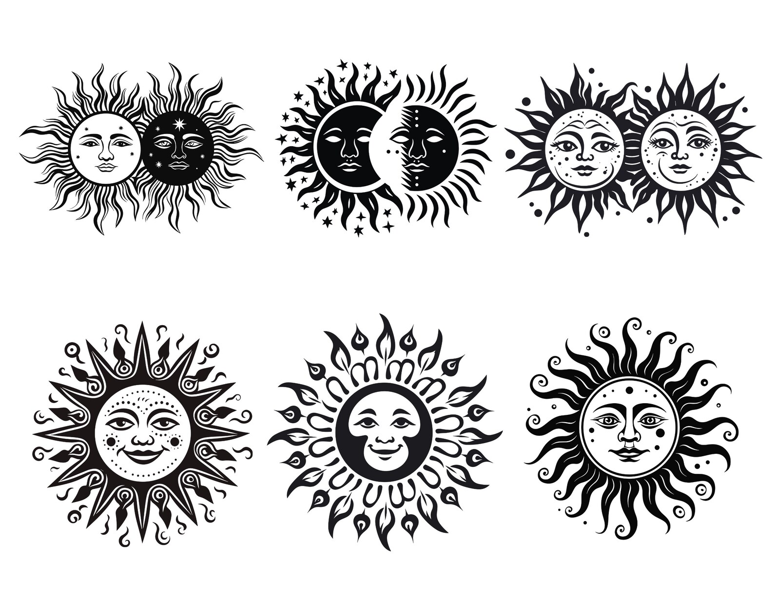 Celestial Sun SVG, Celestial Svg, Sun Svg, Sun Vector, Sun Svg Files ...