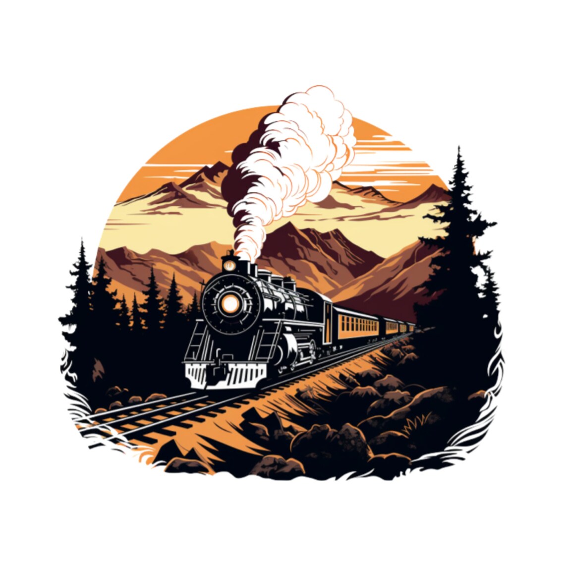 Train Svg, Train Svg Files, SVG Files for Cricut, Train Clipart, Steam ...