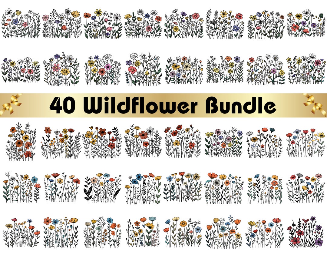 Wildflower SVG, Wildflower Svg Bundle, Wildflower Png, Wildflower ...