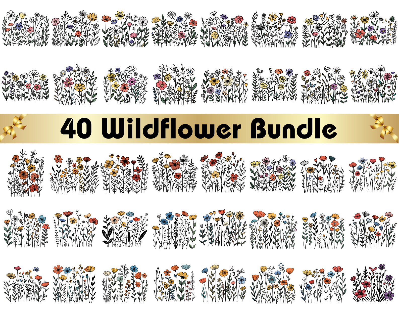 Wildflower SVG, Wildflower Svg Bundle, Wildflower Png, Wildflower ...