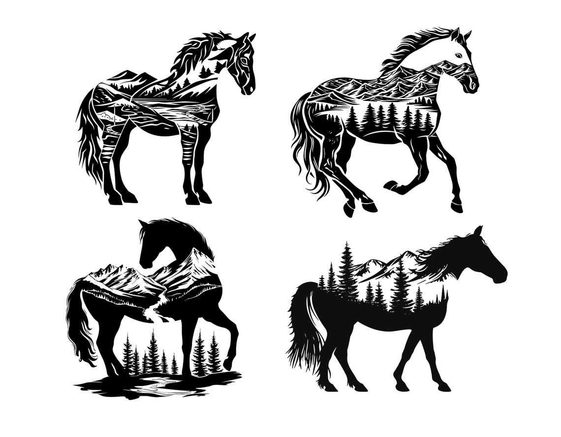Horse Svg, Horse Svg File, Horse Silhouette, Silhouette Svg, Horse Cut ...