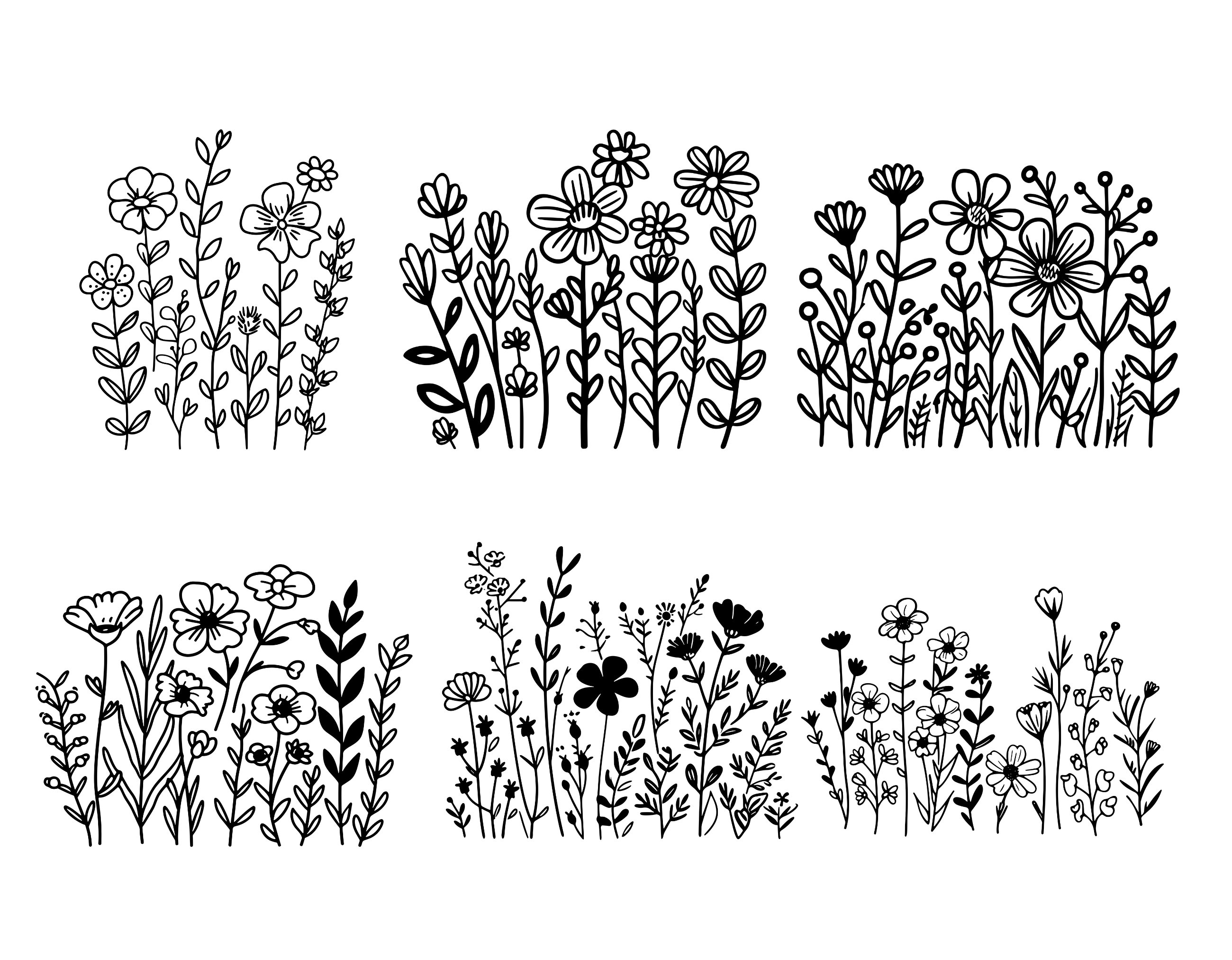 Wildflower SVG, Wildflower Vector, Wildflower Bundle Svg,wildflower ...