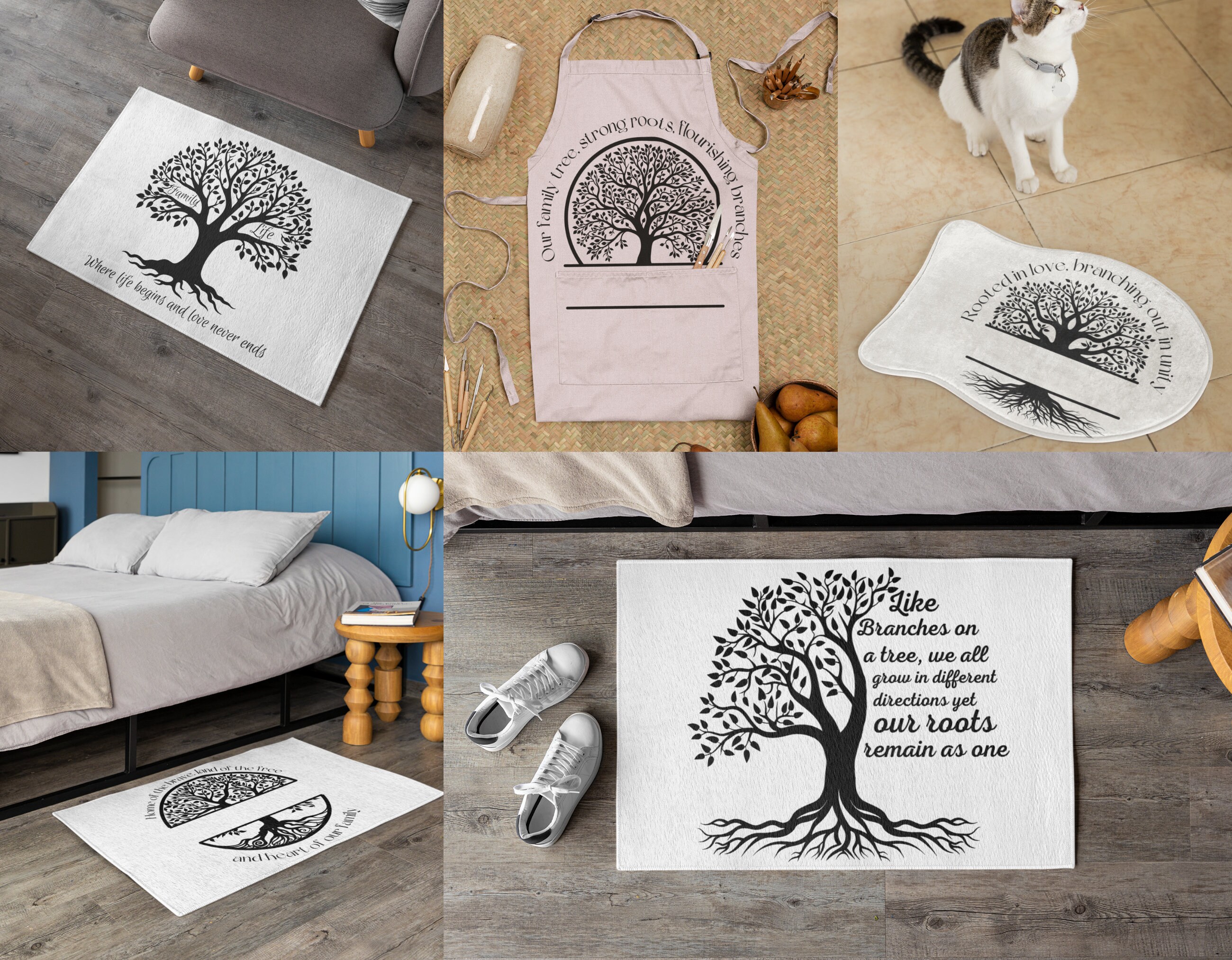 Family Tree With Quote SVG, Doormat Svg, Family Tree Svg, Family ...