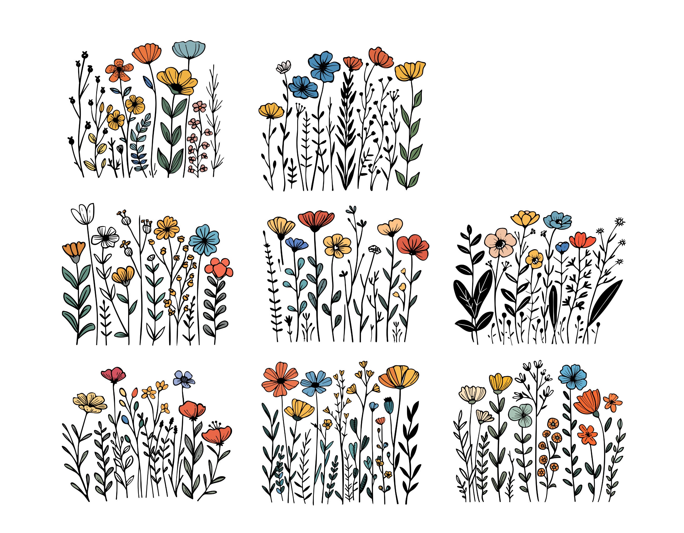 Wildflower SVG, Wildflower Svg Bundle, Wildflower Png, Wildflower ...
