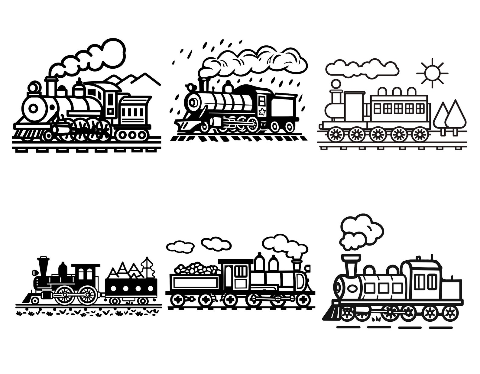 Train SVG, Train Svg Files, Train Laser File, Train Clipart, Steam ...