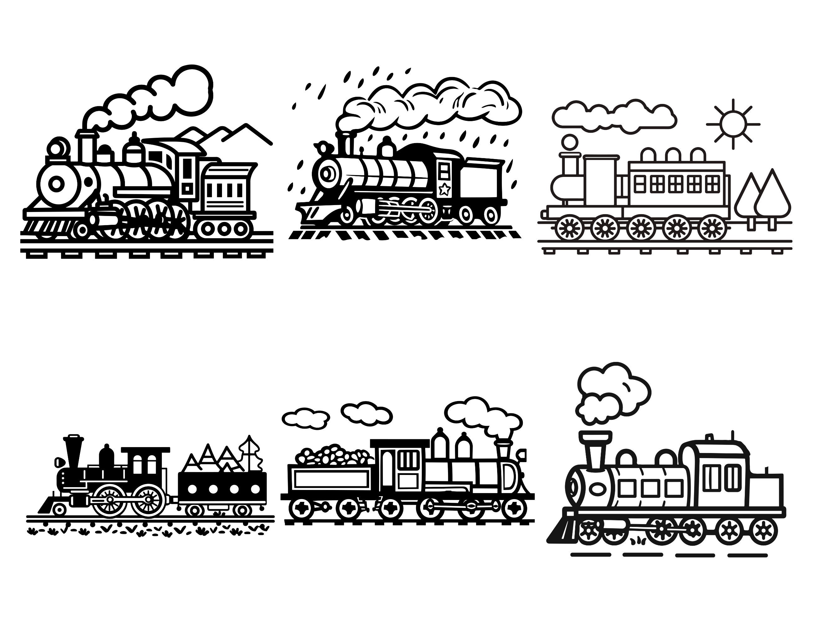 Train SVG, Train Svg Files, Train Laser File, Train Clipart, Steam ...