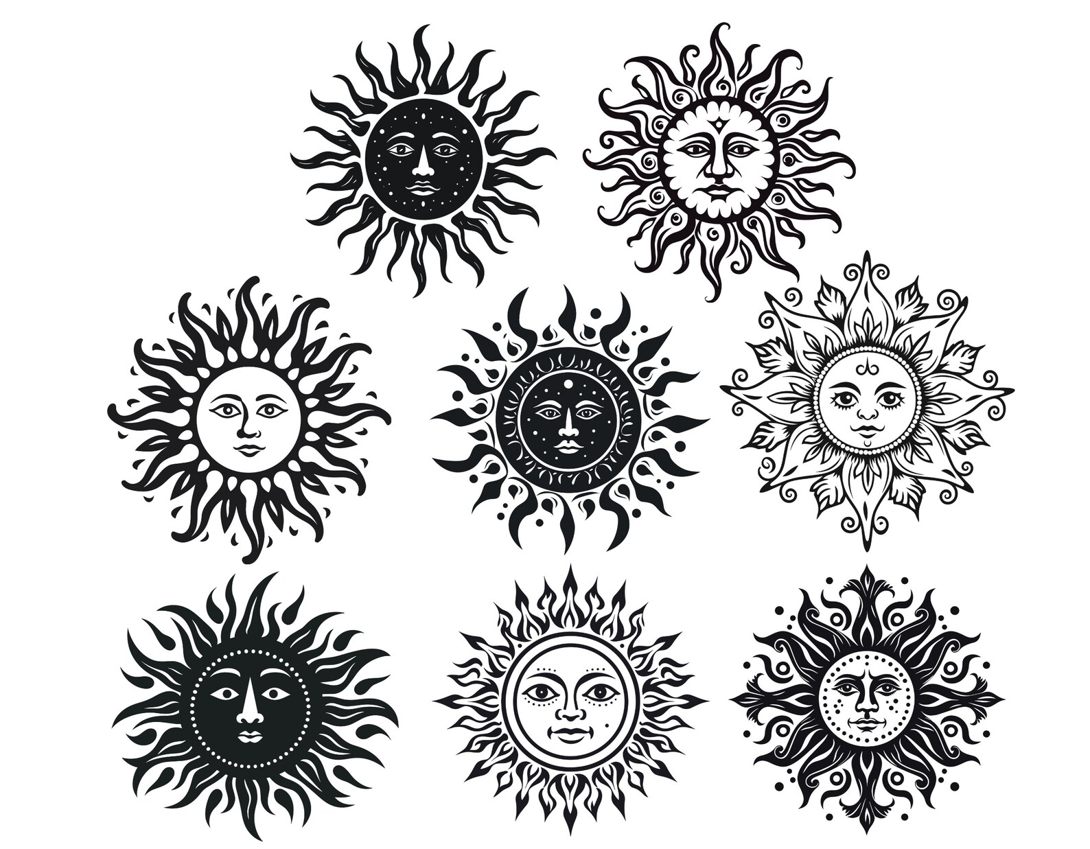 Celestial Sun SVG, Celestial Svg, Sun Svg, Sun Vector, Sun Svg Files ...
