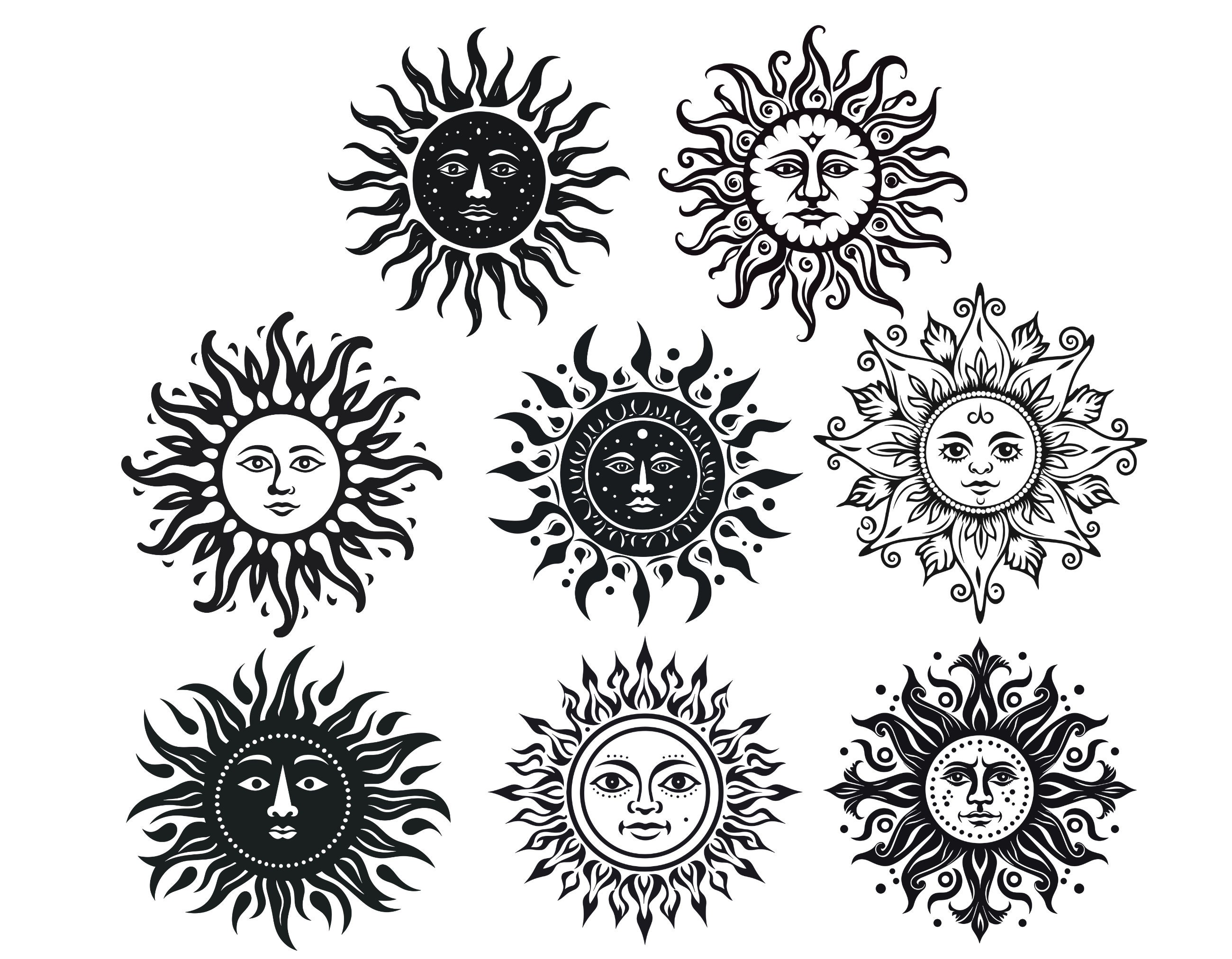 Celestial Sun SVG, Celestial Svg, Sun Svg, Sun Vector, Sun Svg Files ...