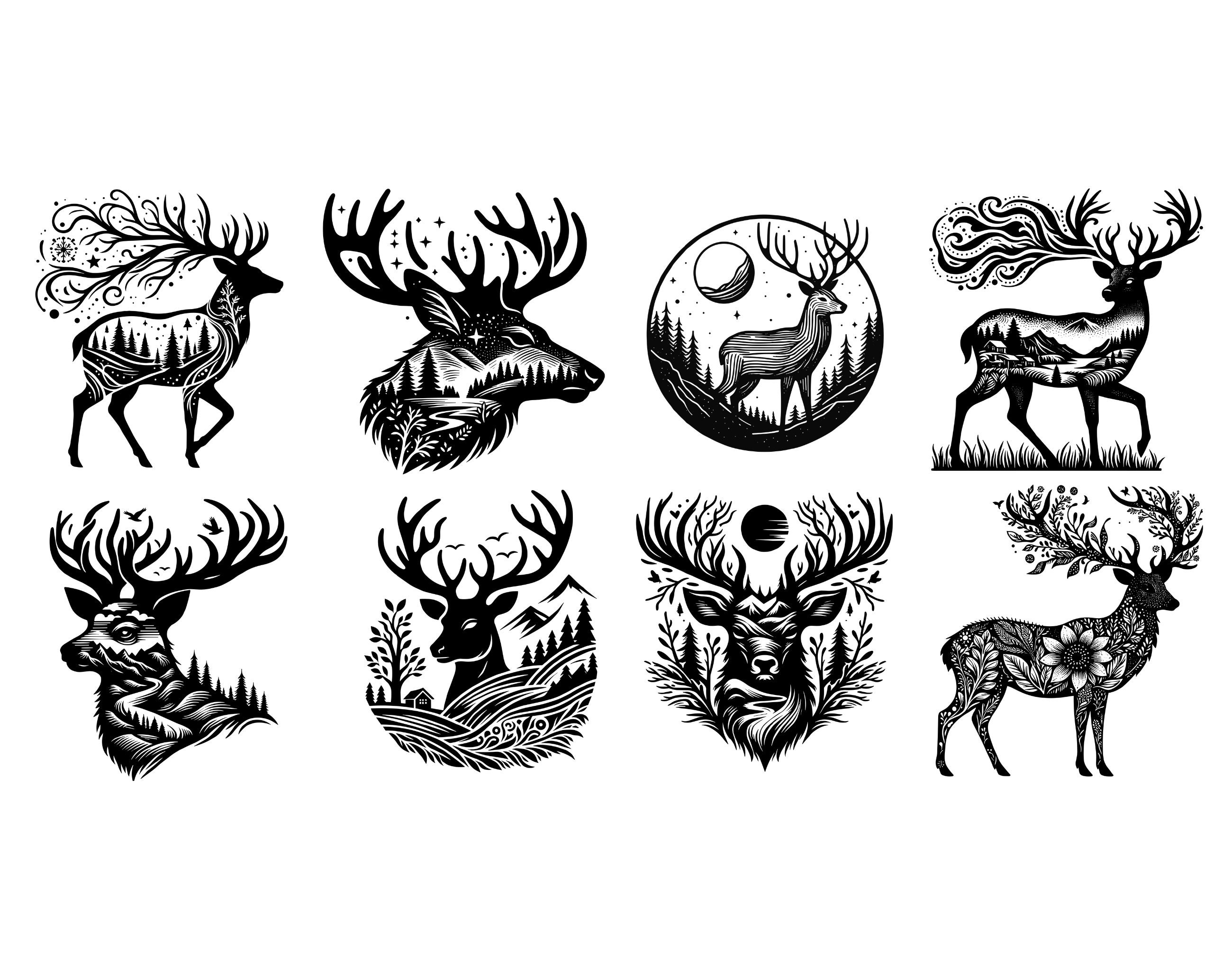 Deer SVG, Deer Svg File, Reindeer Svg, Deer Vector, Deer Png,deer Svg ...