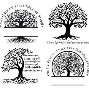 Family Tree With Quote SVG, Doormat Svg, Family Tree Svg, Family ...