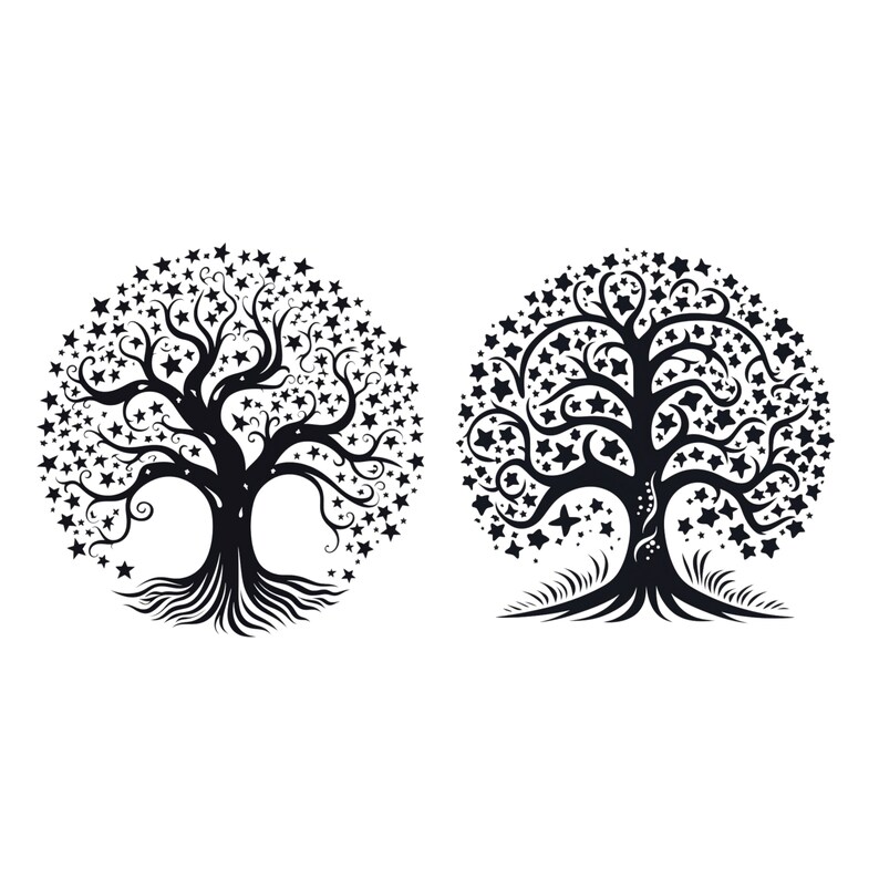 Tree Silhouette Svg, SVG Files for Cricut, Tree Silhouette, Tree Png ...