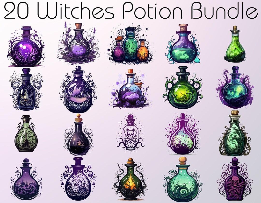 Potion Svg Witches Potion Svg Halloween Svg Bundlehalloween - Etsy