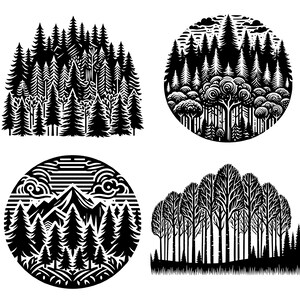 Forest SVG, Forest Scene Svg, Forest Silhouette, Landscape Svg ...