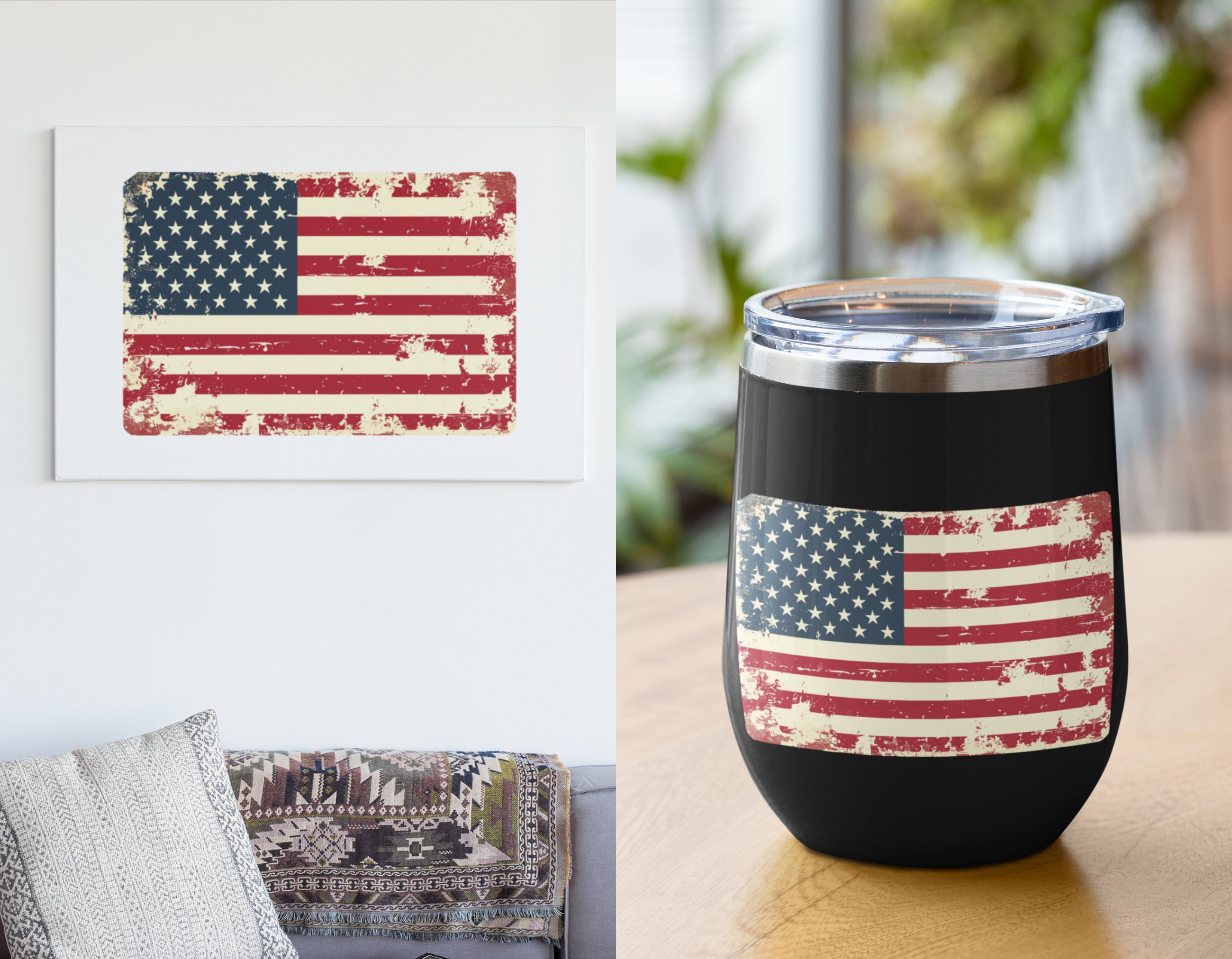 USA Vintage Flag SVG, American Flag Svg, Us Flag Svg, Patriotic Flag ...