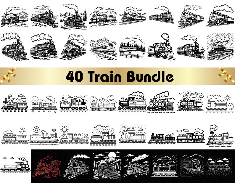 Train SVG, Train Svg Files, Train Laser File, Train Clipart, Steam ...