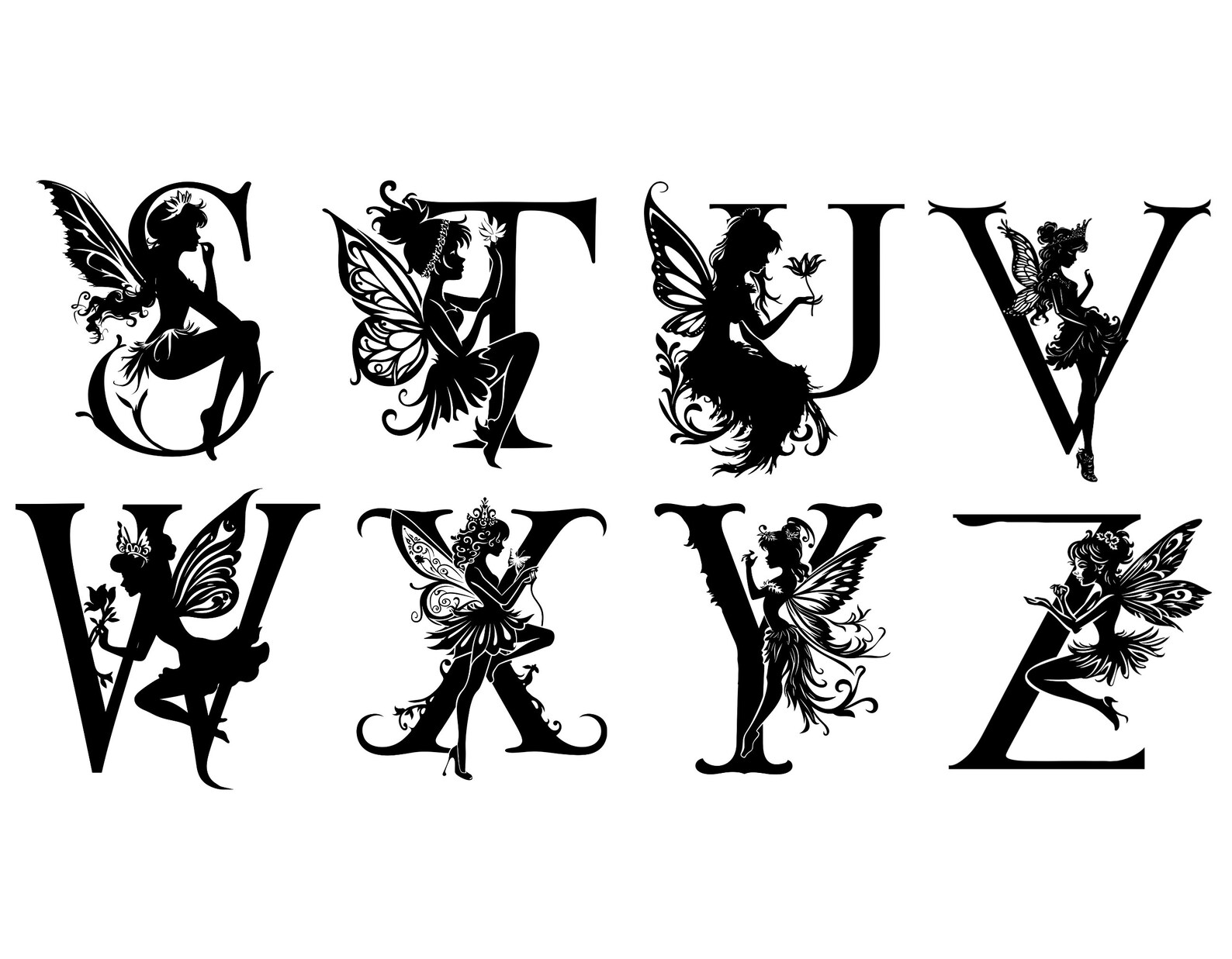 Fairy Letters, Letters SVG, Letters Svg Files, Letters Cut File ...