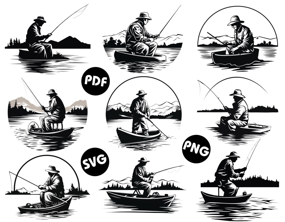 Fisherman Svg SVG Files for Cricut Fishing Svg Fishing - Etsy