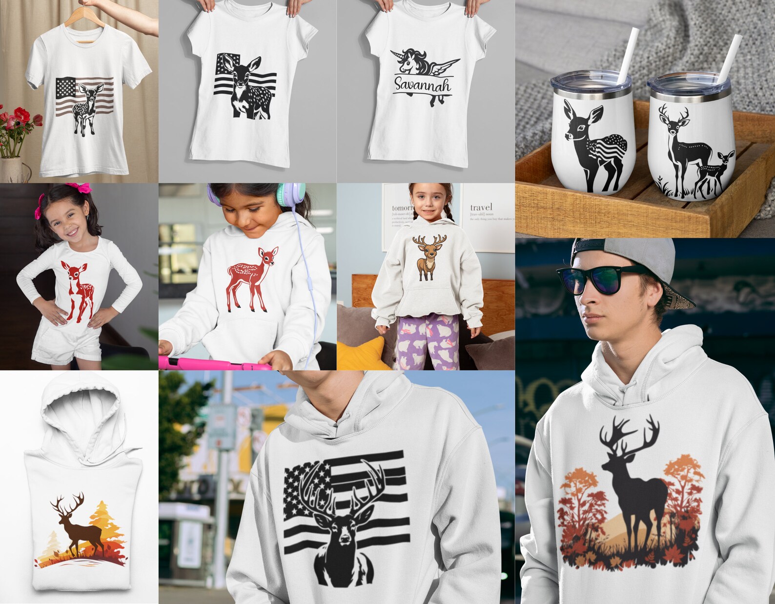 Deer SVG Bundle, Deer Svg, Deer Clipart, Deer Png, Deer Head Svg ...