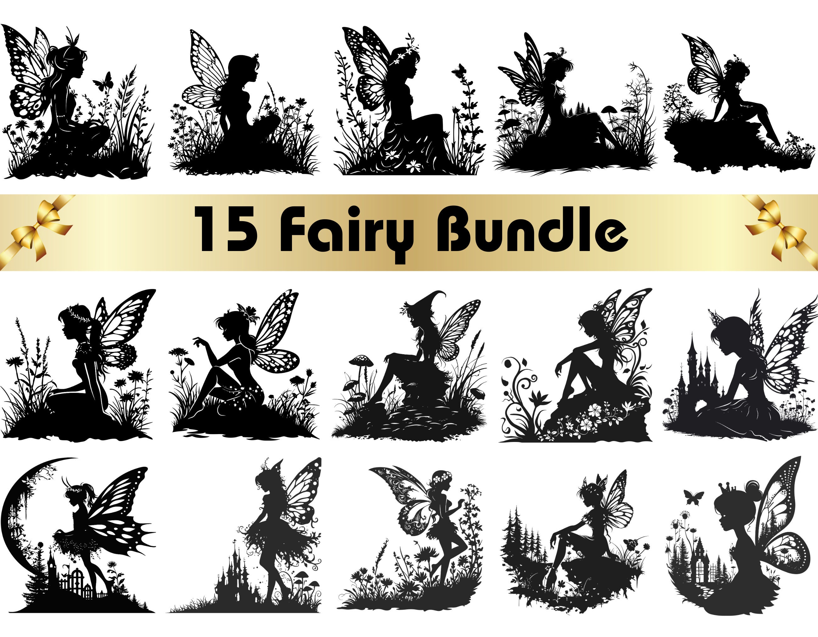 Fairy Svg,fairy Svg Bundle,svg Files for Cricut, Celestial Svg,fairies ...