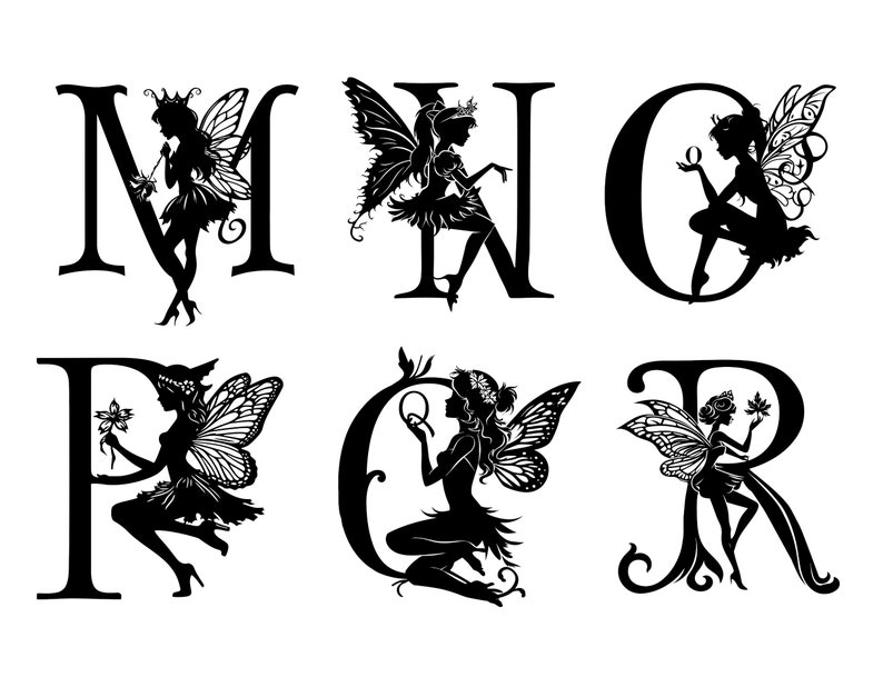 Fairy Letters, Letters SVG, Letters Svg Files, Letters Cut File ...