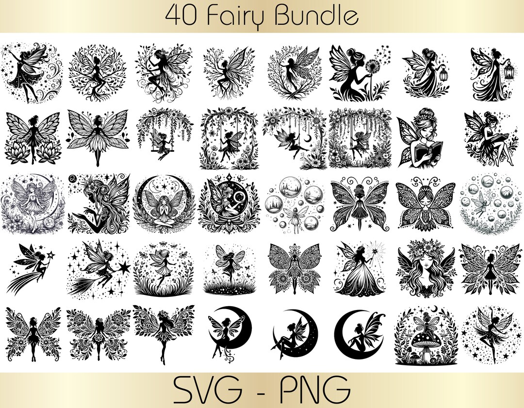 Fairy Svg,fairy Svg Bundle,svg Files for Cricut, Celestial Svg,fairies ...