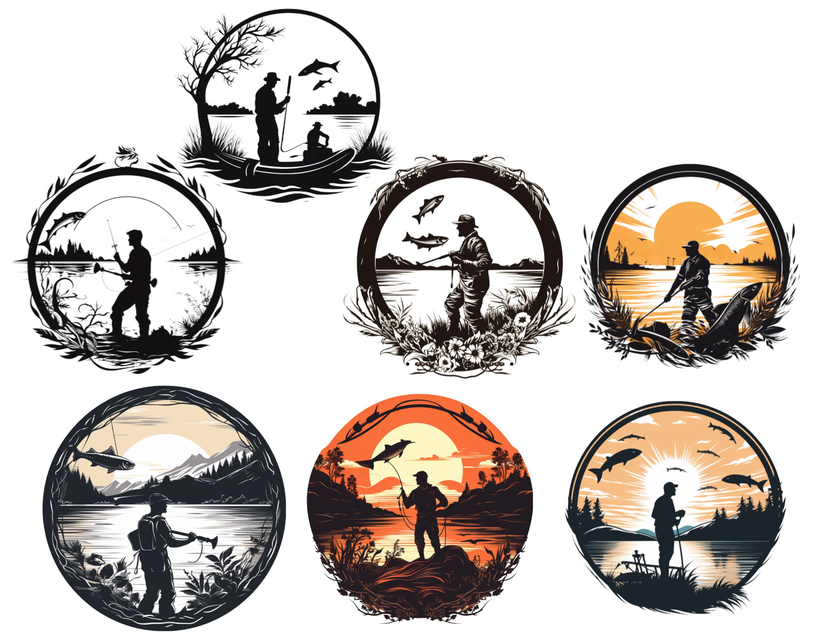 Fisherman Svg Fishing Svg Fishing Clipart Fishing Clipart - Etsy