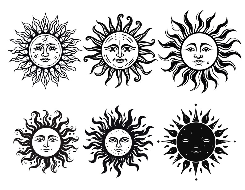 Celestial Sun SVG, Celestial Svg, Sun Svg, Sun Vector, Sun Svg Files ...