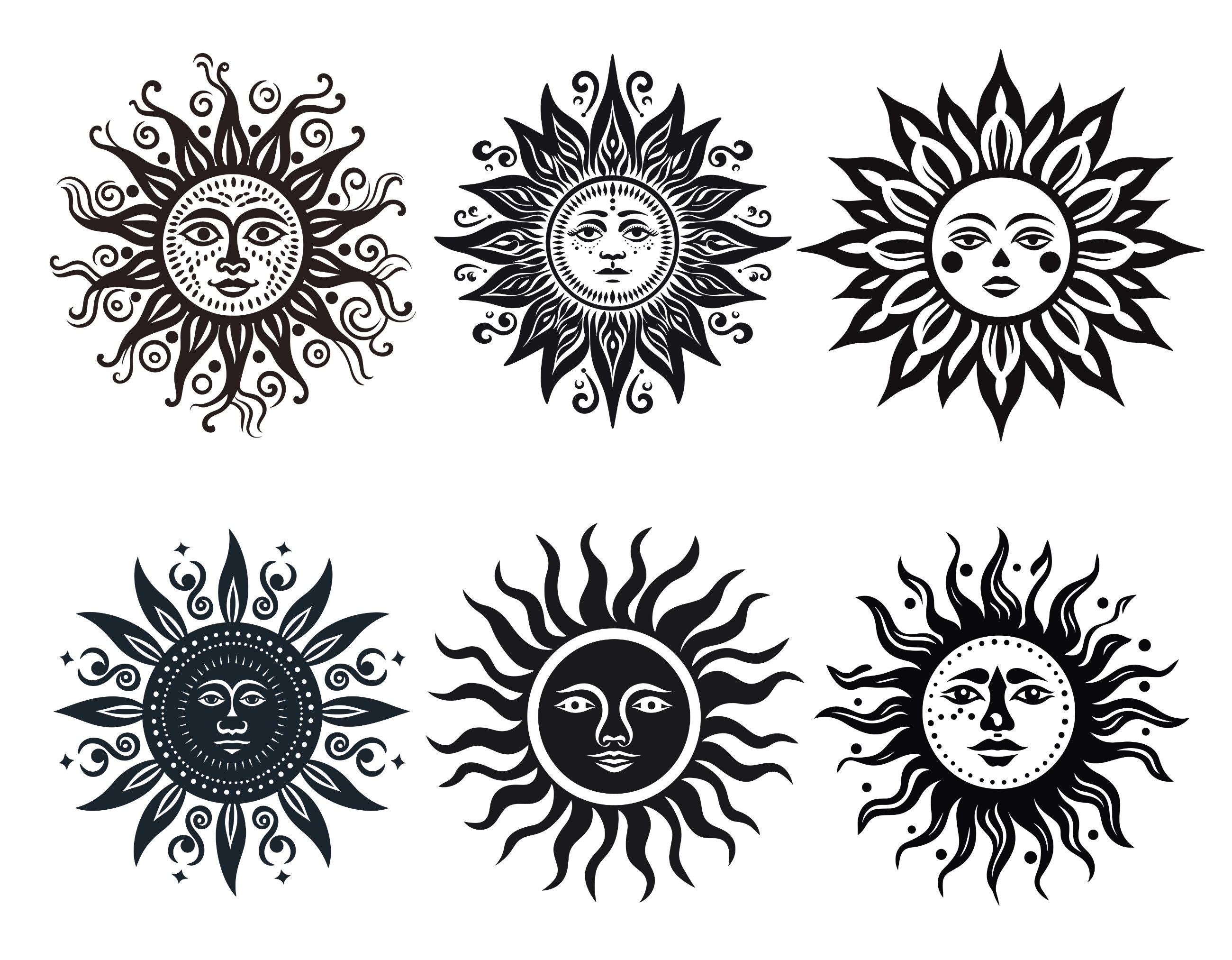 Celestial Sun SVG, Celestial Svg, Sun Svg, Sun Vector, Sun Svg Files ...