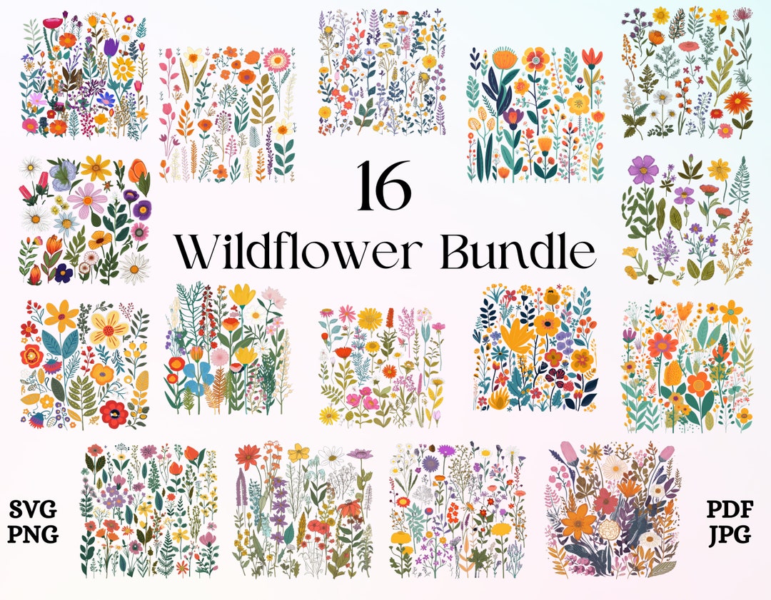 Wildflower Svg Wildflower Svg Bundle Wildflower Png - Etsy Australia