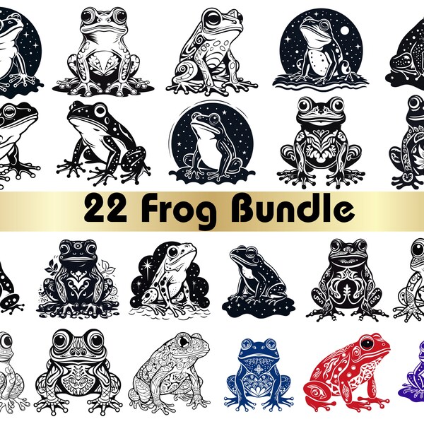 Frog Svg - Etsy