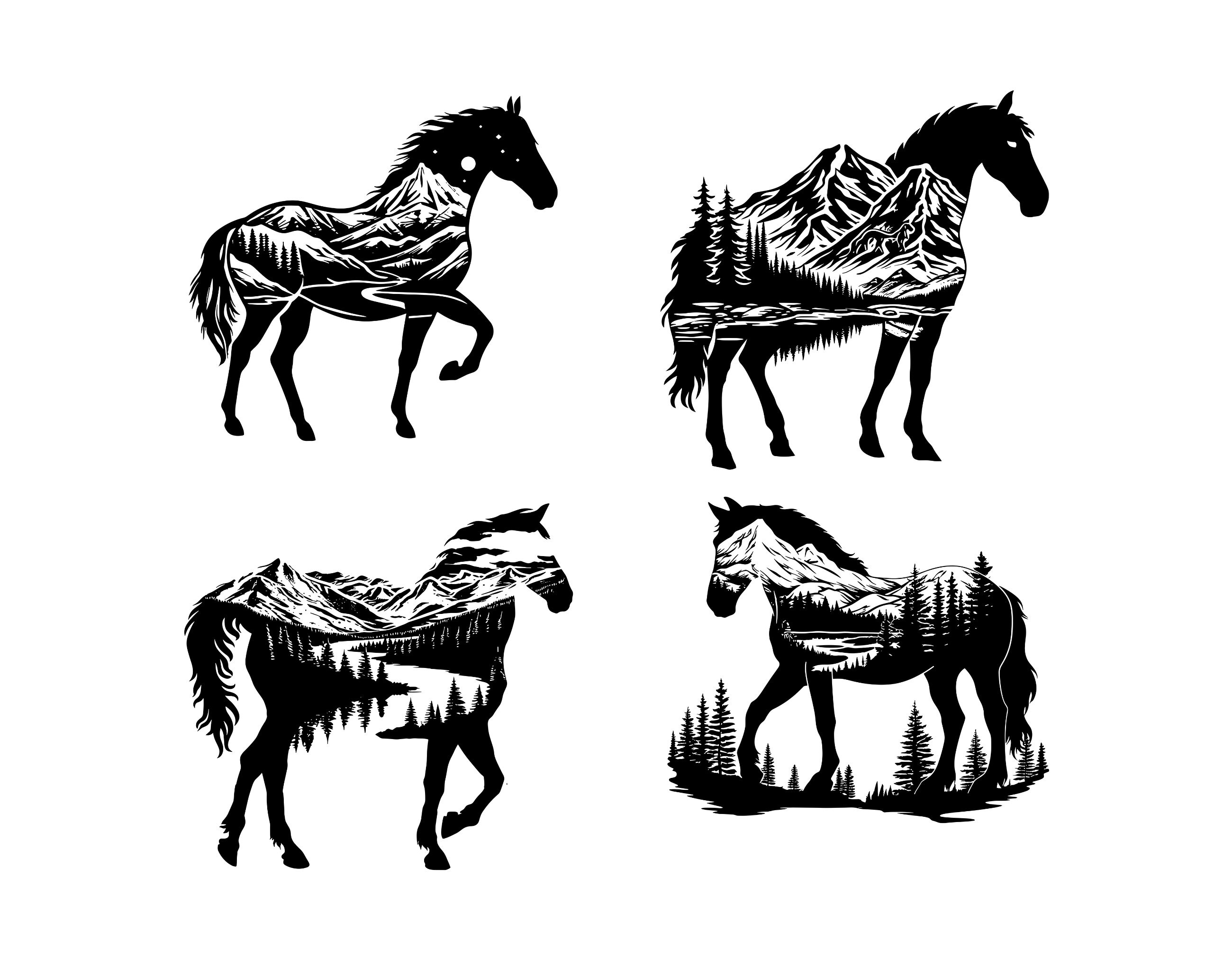 Horse Svg, Horse Svg File, Horse Silhouette, Silhouette Svg, Horse Cut ...