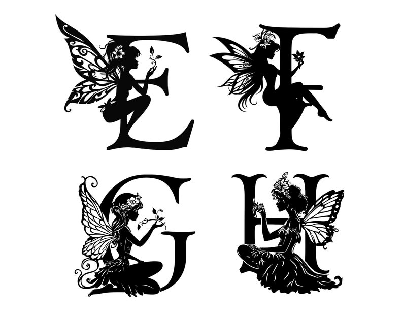 Fairy Letters, Letters SVG, Letters Svg Files, Letters Cut File ...
