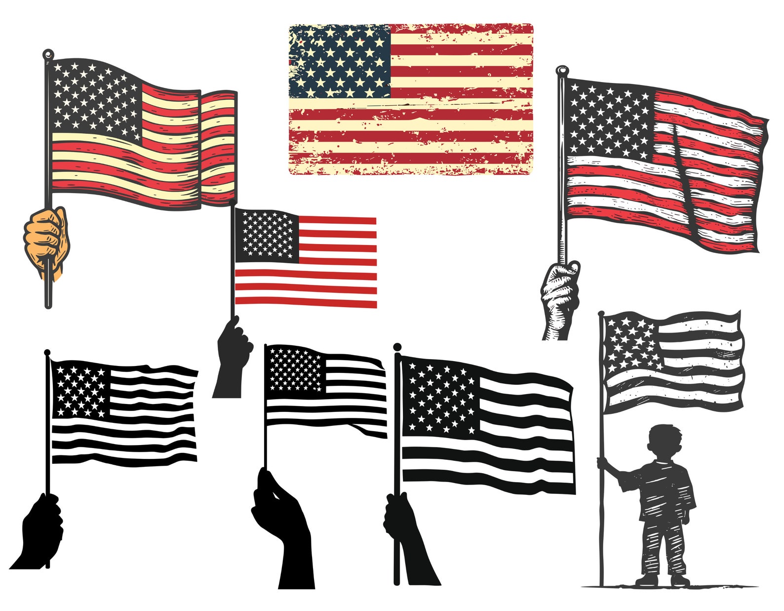 USA Flag SVG, Usa Flag Svg Bundle, Flag Svg, Patriotic Svg, America Svg ...