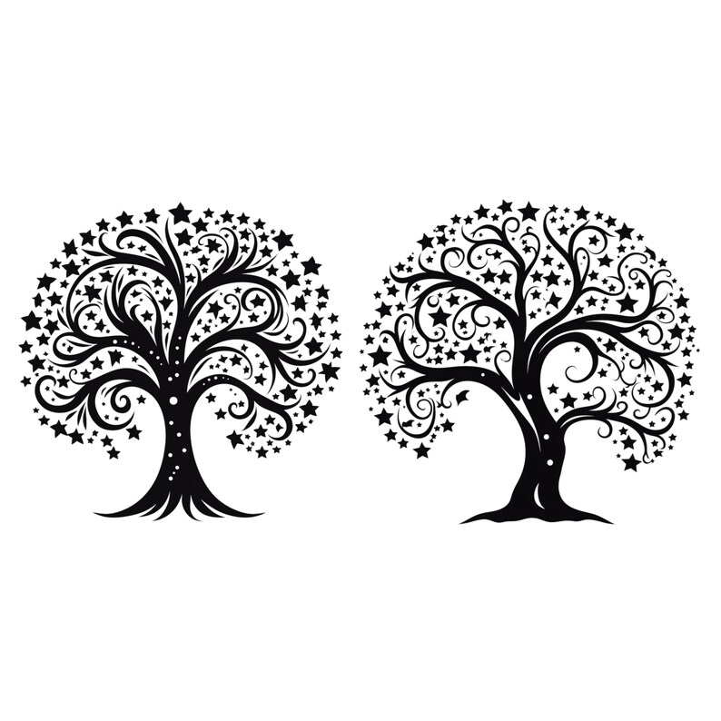 Tree Silhouette Svg, SVG Files for Cricut, Tree Silhouette, Tree Png ...