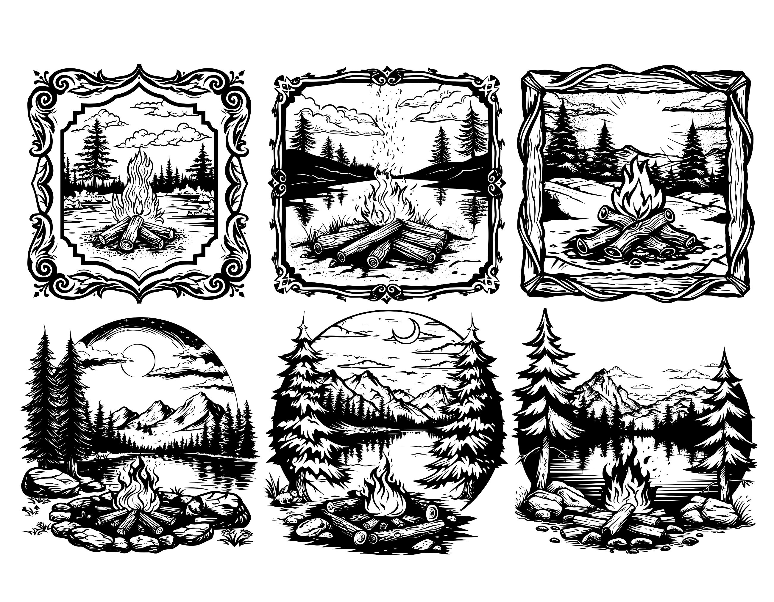 Campfire SVG, Camping Svg, Camp Life Svg, Campfire Cut File, Nature Svg ...