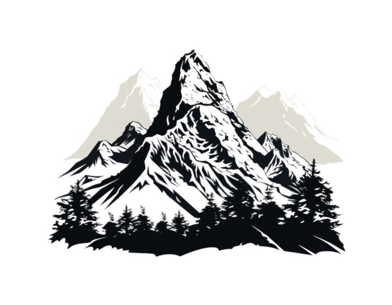 Mountains Svg, Mountain Range Svg, Mountain Svg Bundle, SVG Files for ...