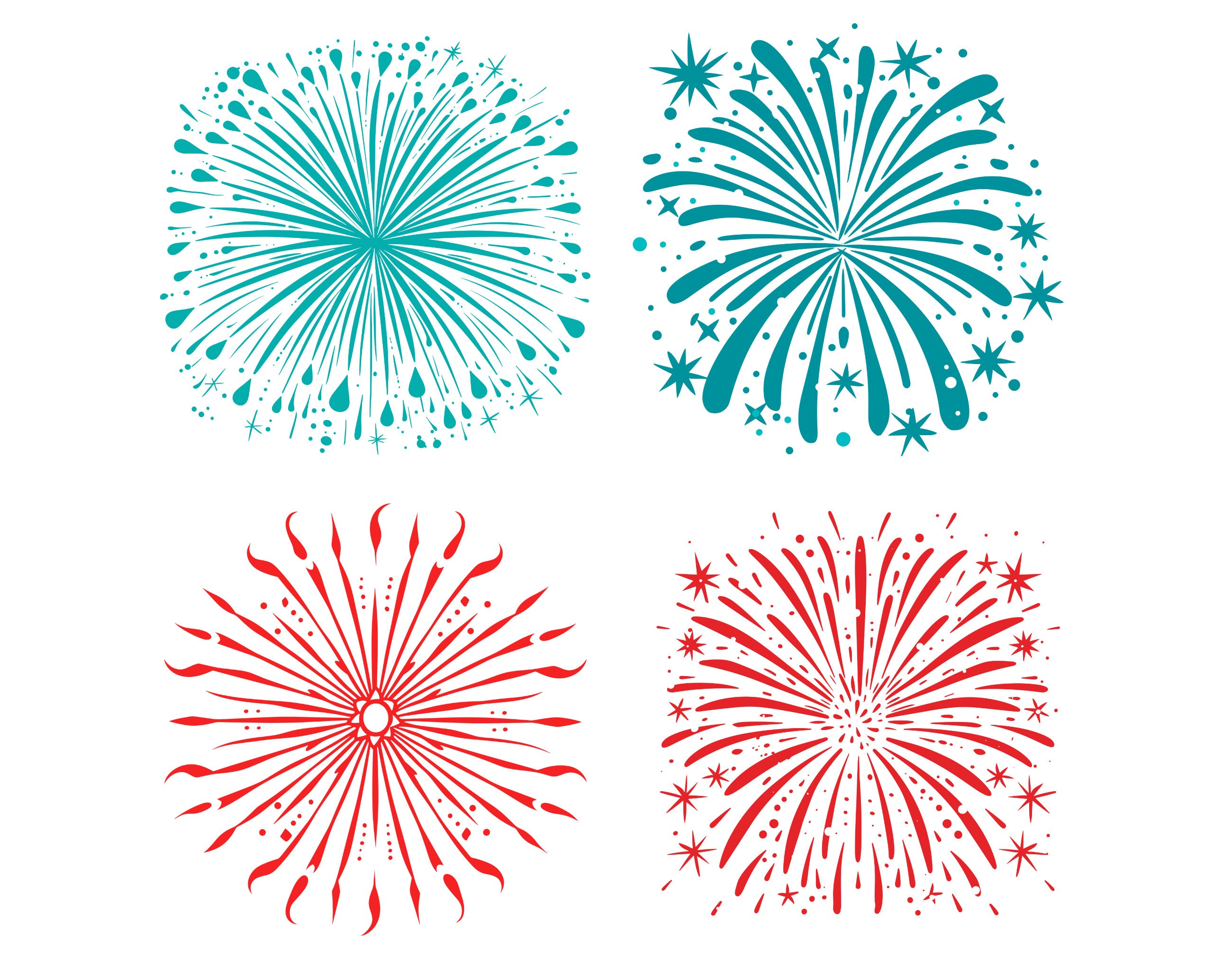 Colorful Fireworks SVG, Firework Svg, Firework Svg Bundle,firework PNG ...