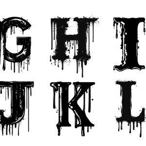 Dripping Letters SVG, Letters SVG, Drip Letters SVG, Letters Svg Files ...