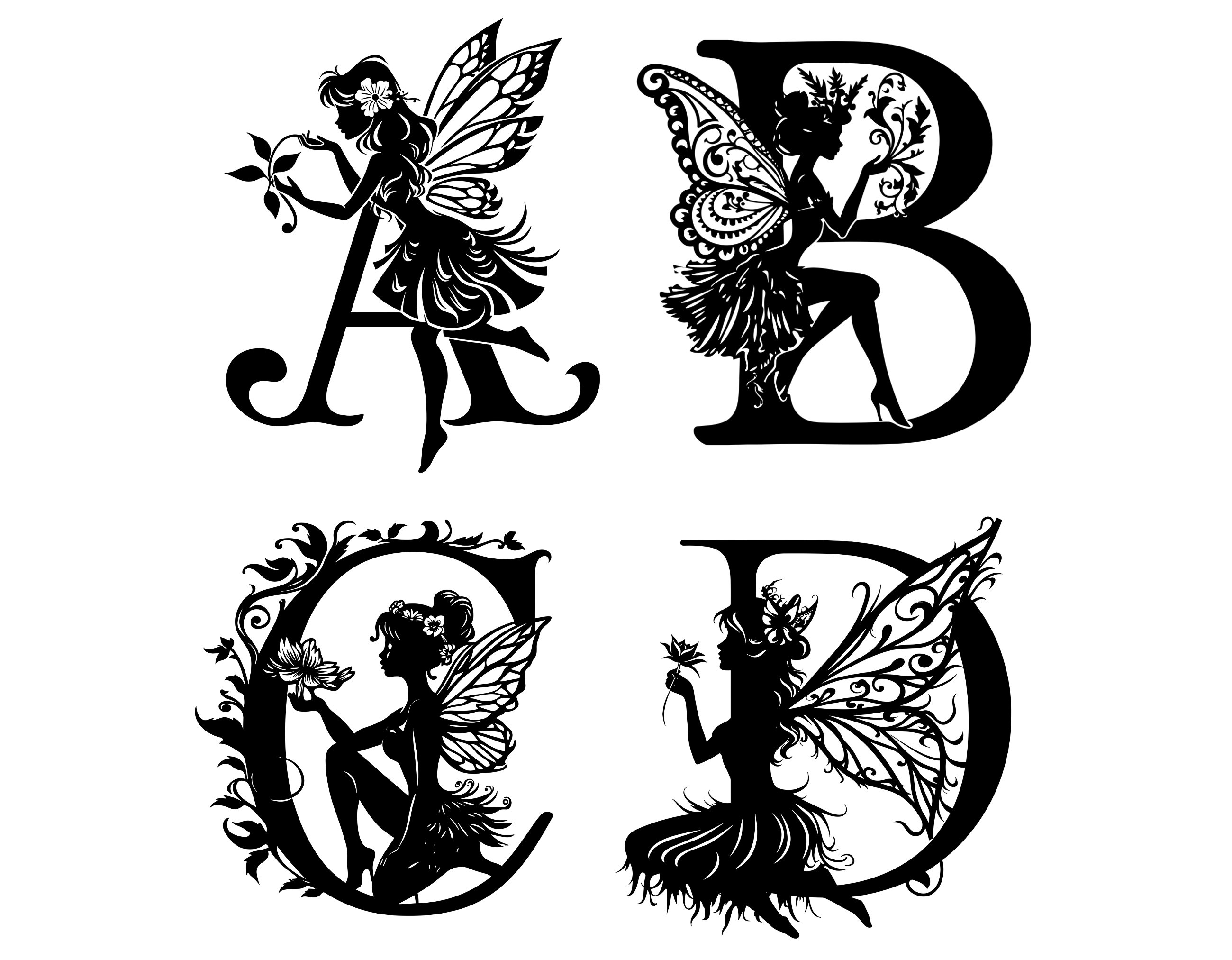 Fairy Letters, Letters SVG, Letters Svg Files, Letters Cut File ...