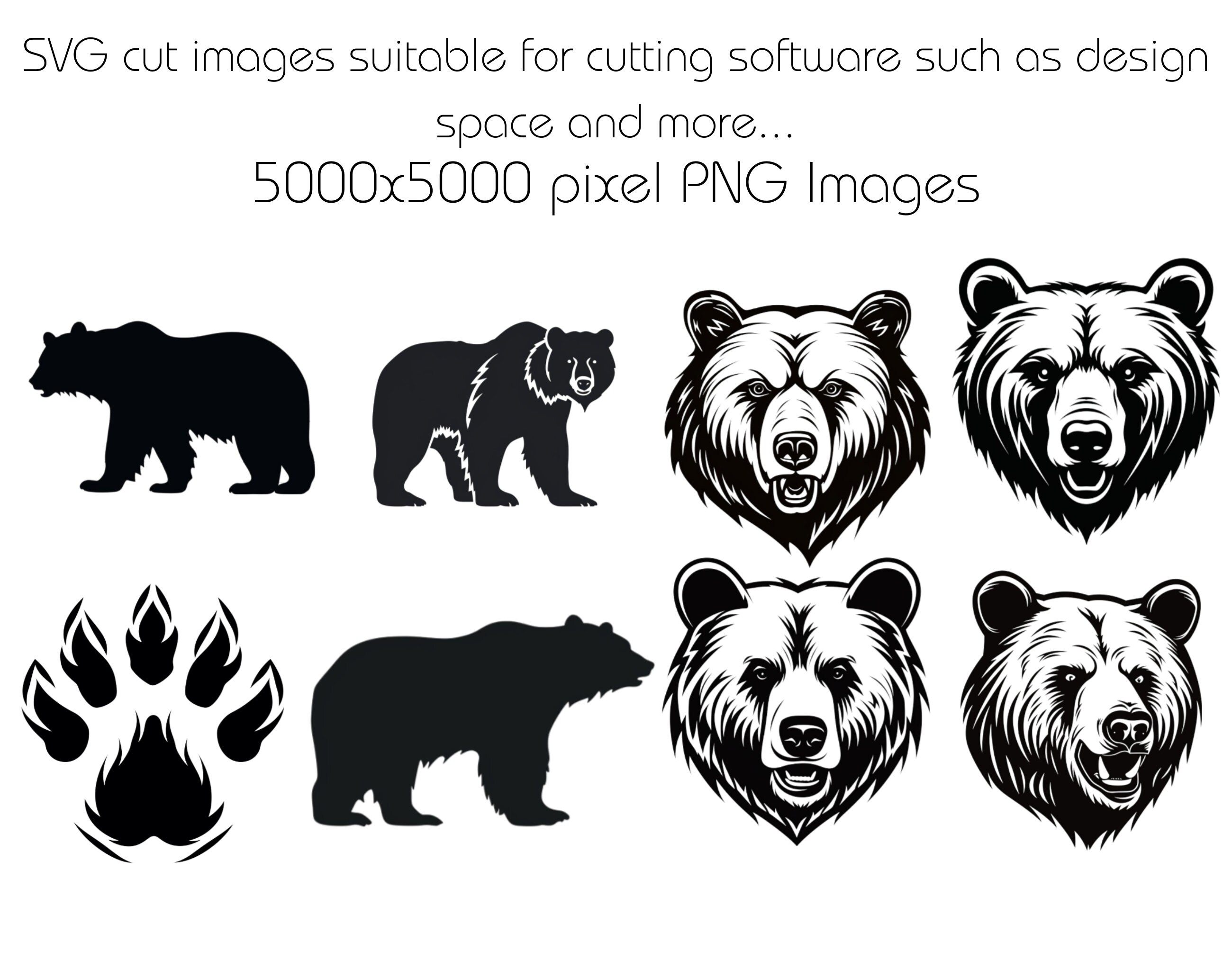 Bear Svg, Bear Svg Cut File, SVG Files for Cricut, Mountain Svg, Bear ...