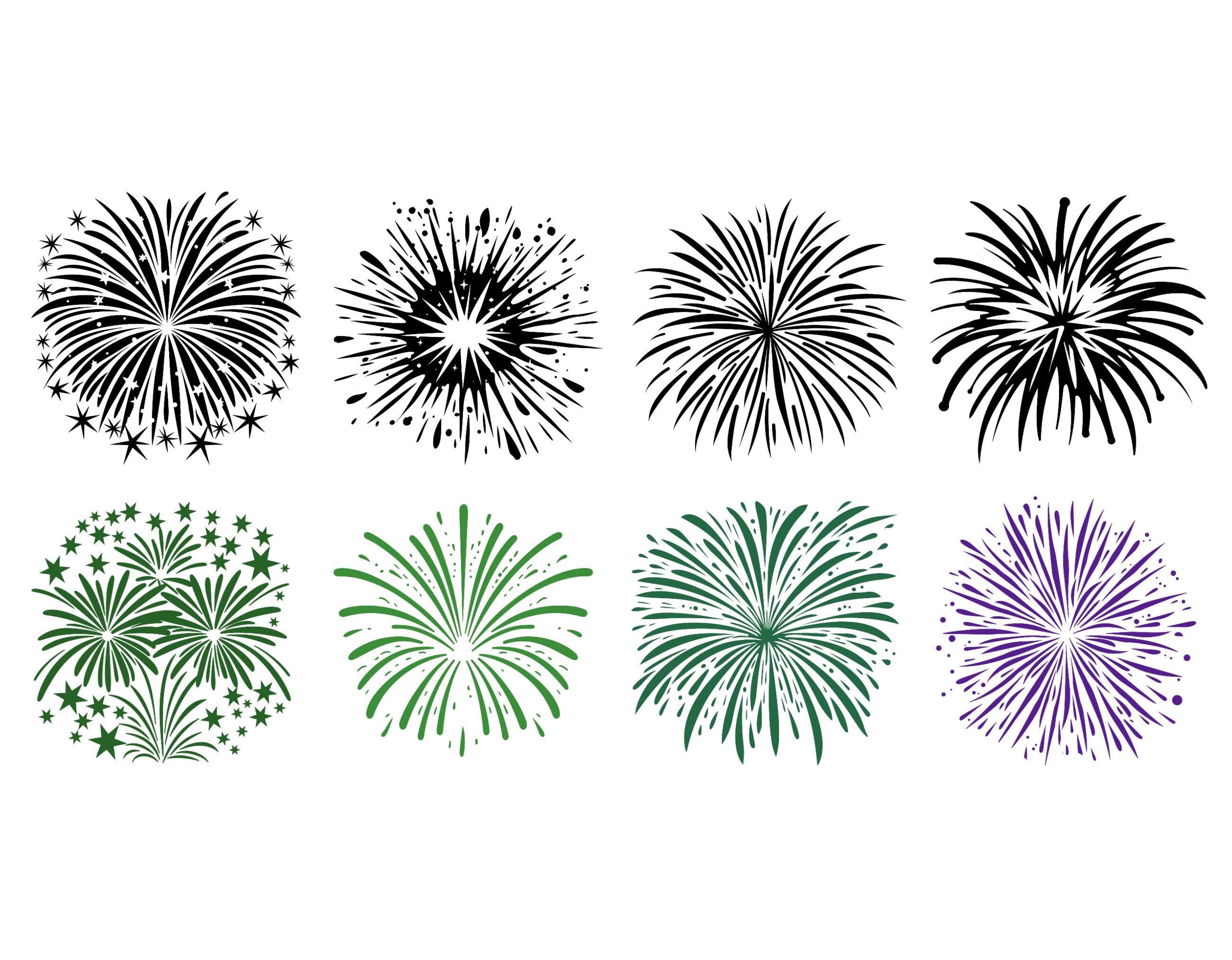 Colorful Fireworks SVG, Firework Svg, Firework Svg Bundle,firework PNG ...