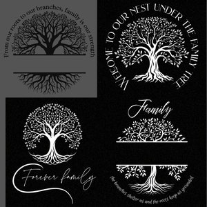 Family Tree With Quote SVG, Doormat Svg, Family Tree Svg, Family ...
