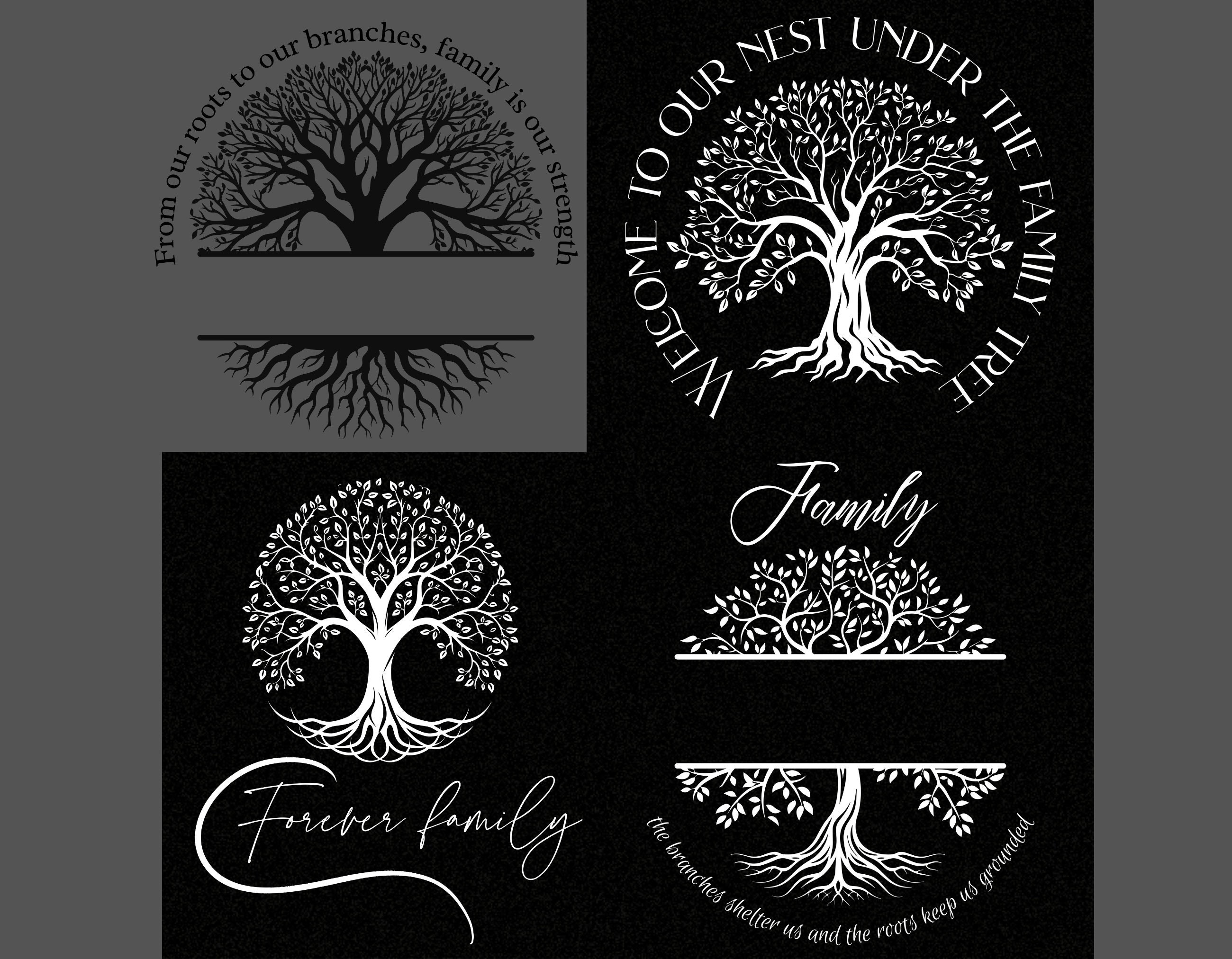Family Tree With Quote SVG, Doormat Svg, Family Tree Svg, Family ...
