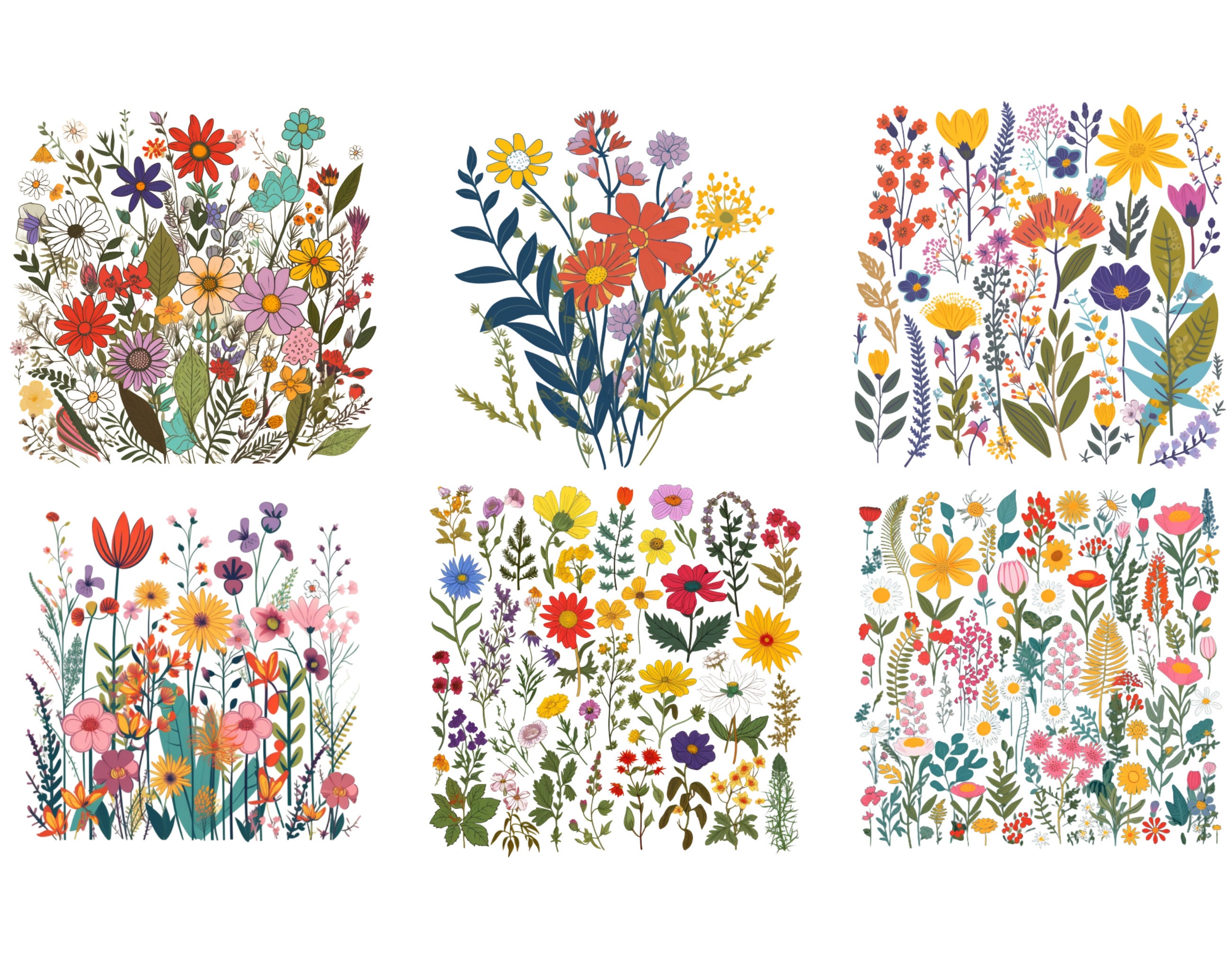 Wildflower Svg, Wildflower Svg Bundle, Wildflower Png, Wildflower ...