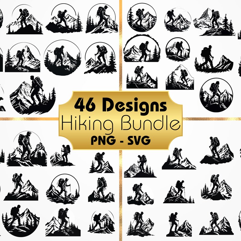 Hiking Svg - Etsy