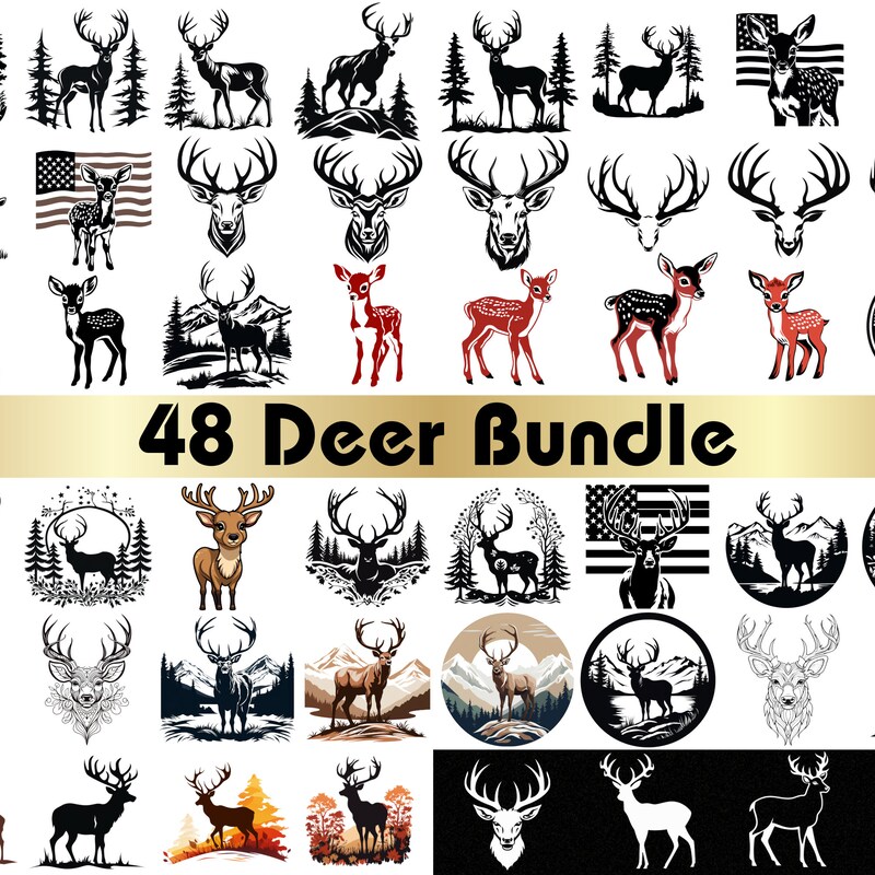 Deer Svg - Etsy