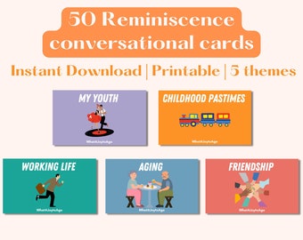 200 Reminiscence Conversational Prompts for Seniors Conversation Prompts Cards Reminiscence ...